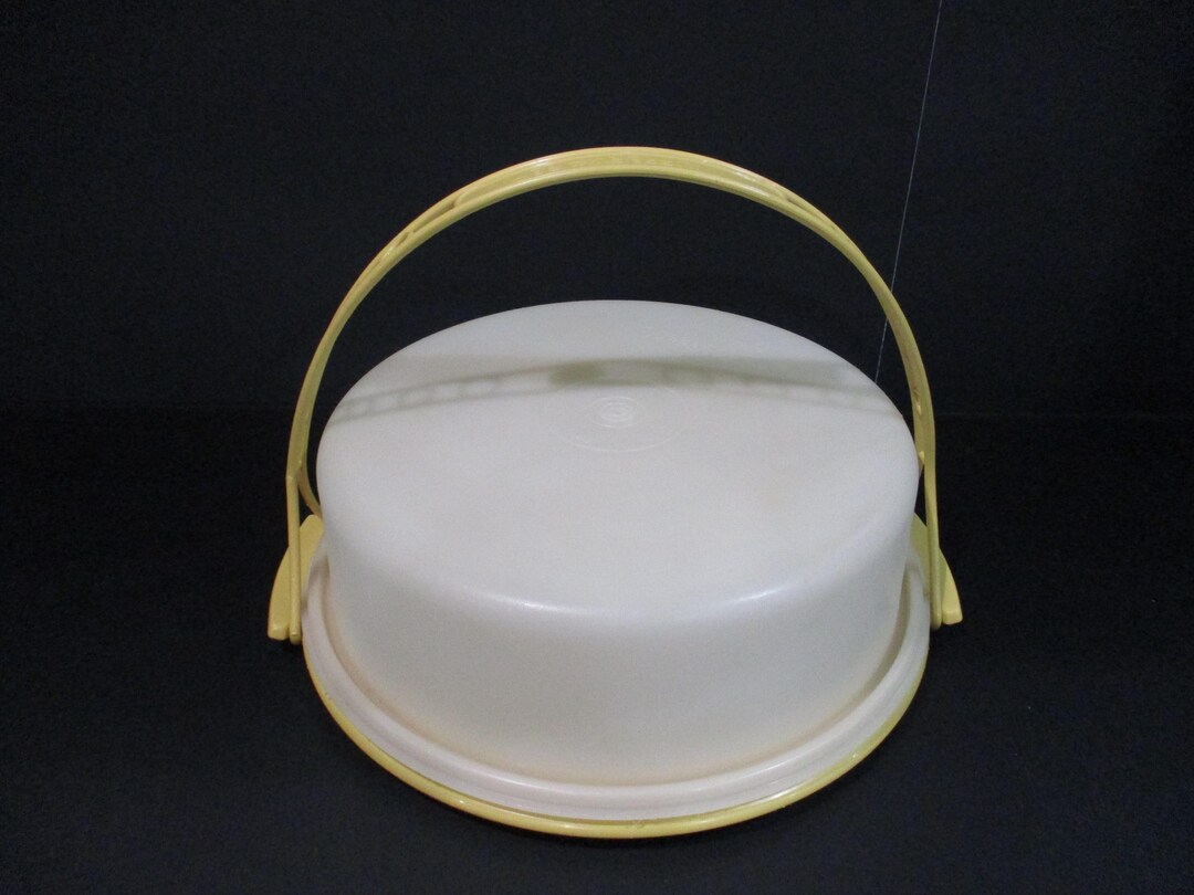 Vintage 13 Inch Harvest Gold Tupperware Round Cake Carrier/keeper With ...
