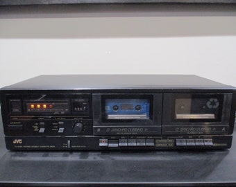 Vintage JVC Stereo Double Cassette Deck Model TD-W110 Synchro Dubbing ...