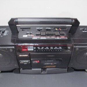 Vintage Sharp WQ-T238 Stereo Radio Cassette Recorder Twin Cam Rare Unit ...
