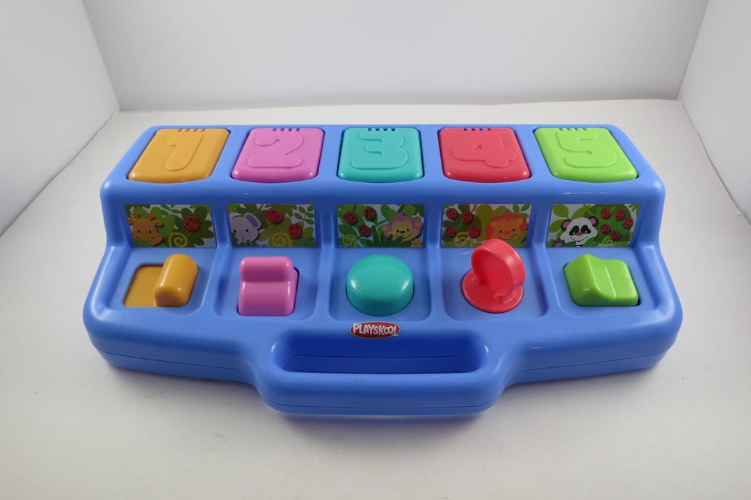 Vintage 1995 Playskool Poppin Pals Baby Pop up Toy Works Perfect Blue ...