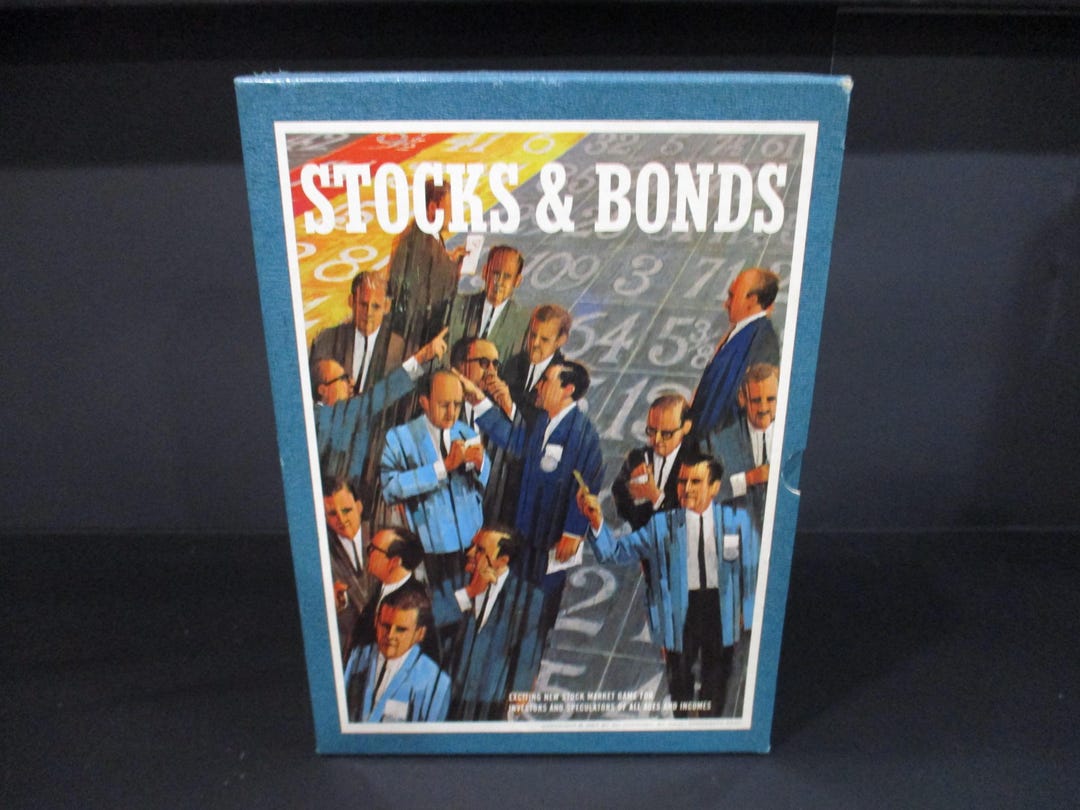 Vintage 1964 3M Board Game Stocks and Bonds Original Box 100% Complete ...