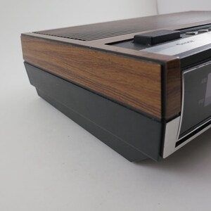 Vintage 1980's GE AM/FM Alarm Clock Radio Cassette Player Woodgrain and ...