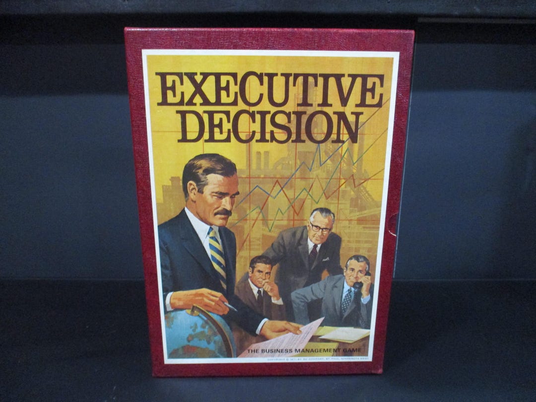 Vintage 1971 3M Board Game Executive Decision Original Box 100% ...