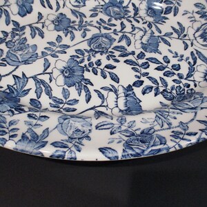 Vintage Churchill Staffordshire England Blue Floral Pattern 12 1/2 Inch ...