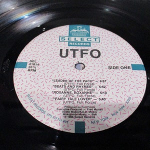 Vintage 1985 Vinyl Lp Hip Hop Record UTFO Self Titled Excellent ...
