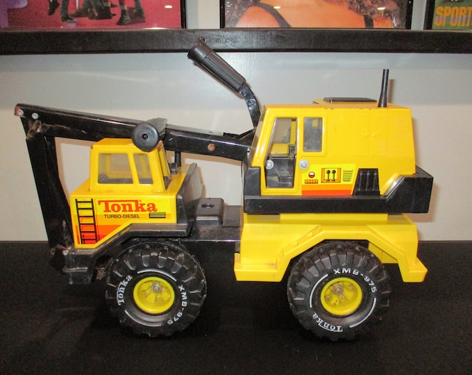 Vintage 1970's Tonka Mighty Shovel Backhoe Excavator Truck Turbo Diesel ...
