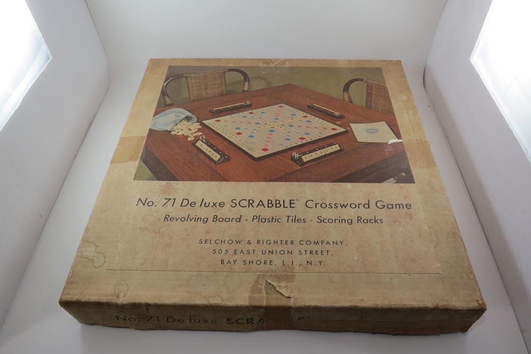 Vintage 1960's Deluxe Turntable Scrabble Game - Complete Selchow ...