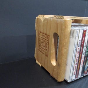 Vintage Napa Valley Wooden CD Crate Holder up to 29 Discs Excellent ...