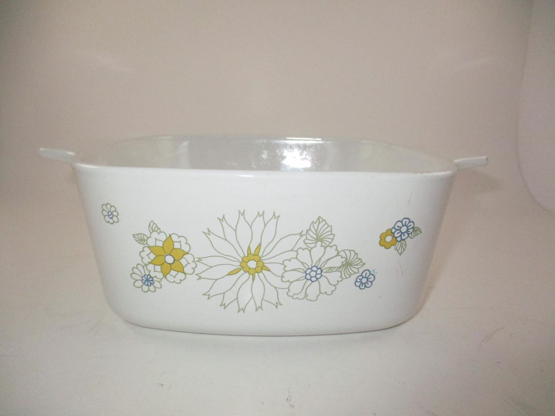 Vintage Corning Ware Daisy Floral 1 1/2 Quart Casserole Dish Very Good ...