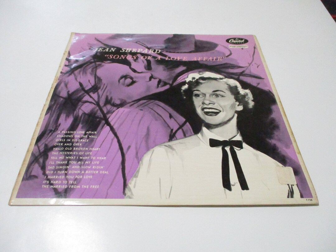 Vintage 1956 Vinyl LP Record Jean Shepard Songs of a Love Affair Rare ...