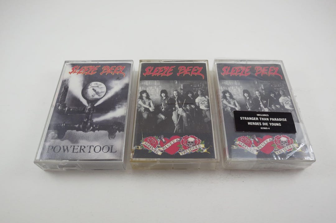 Vintage 1980's Sleeze Beez Cassette Tapes Excellent Condition Powertool ...