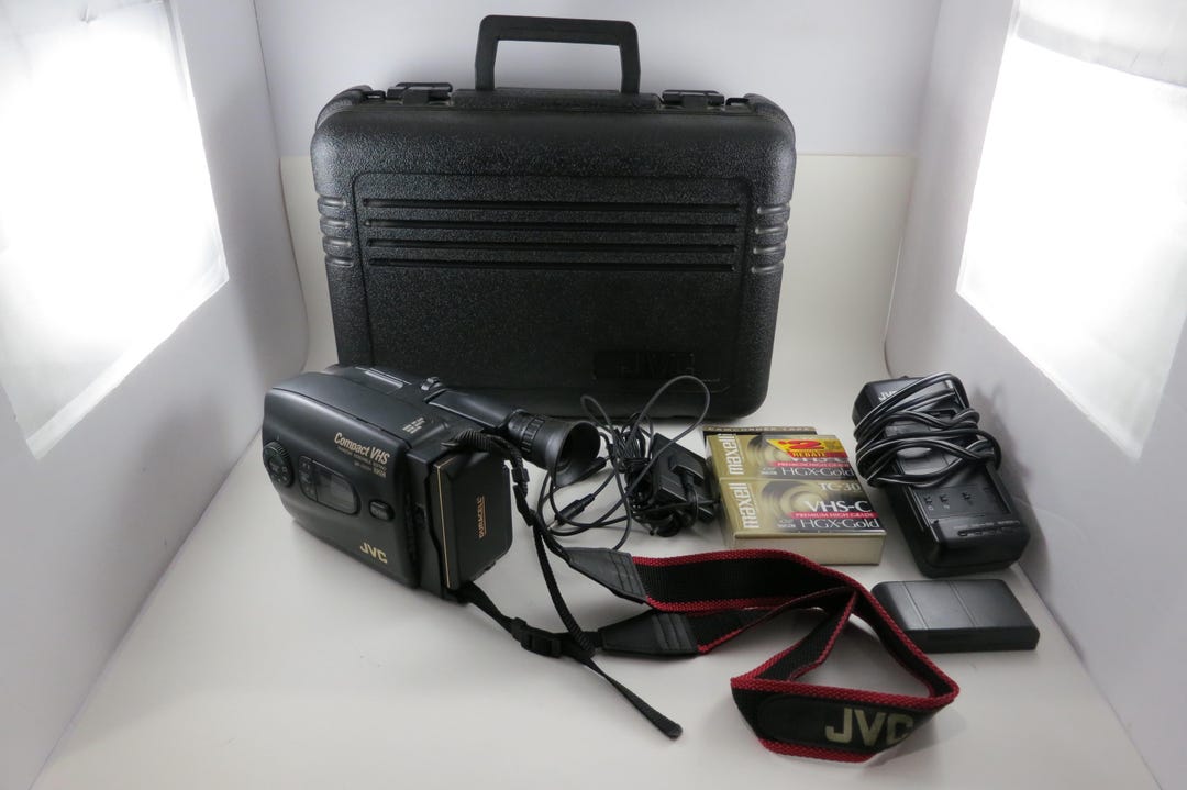 JVC Compact VHS Camcorder VHS-C With Accessories and Hard Shell ...