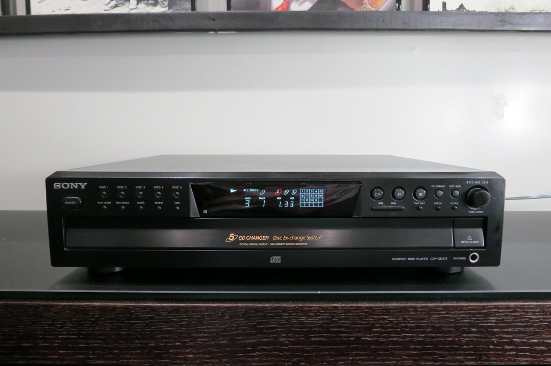 Sony CDP-CE375 Five Disc CD Changer Disc Ex-change System High Density ...