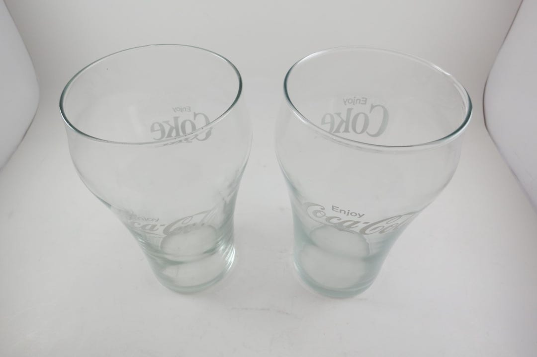 Vintage 1980s Coca Cola Bell Glasses: Set of Five, 32 Ounce - Etsy