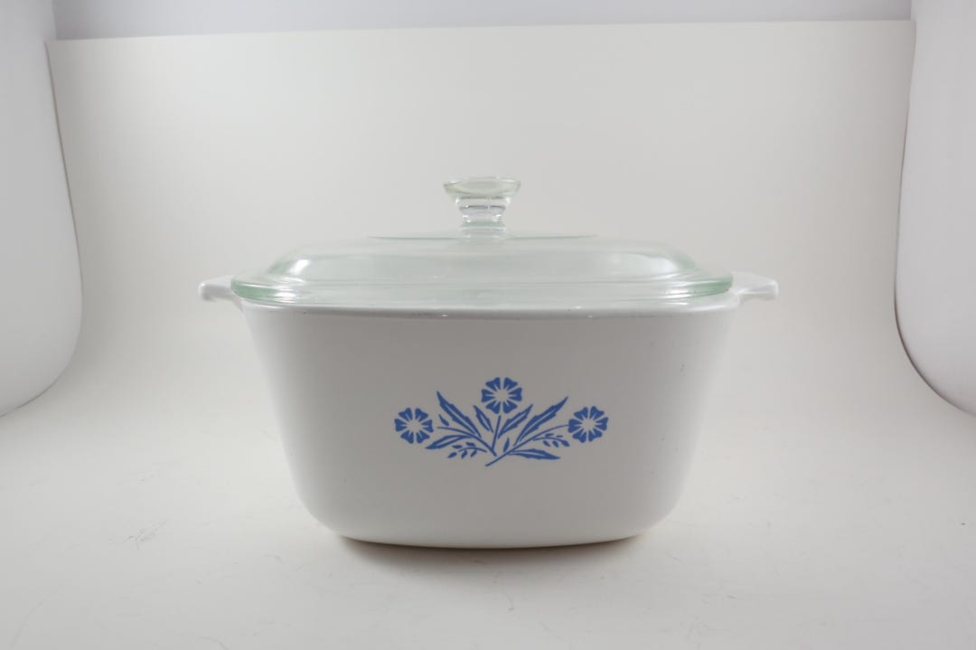 Vintage Corning Ware Blue Cornflower Saucepan: 1.75 Quart With Glass ...