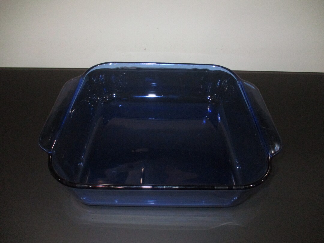 Vintage 90's Blue Pyrex 2L 2 Quart Cobalt Blue Glass Baking Dish Pan ...