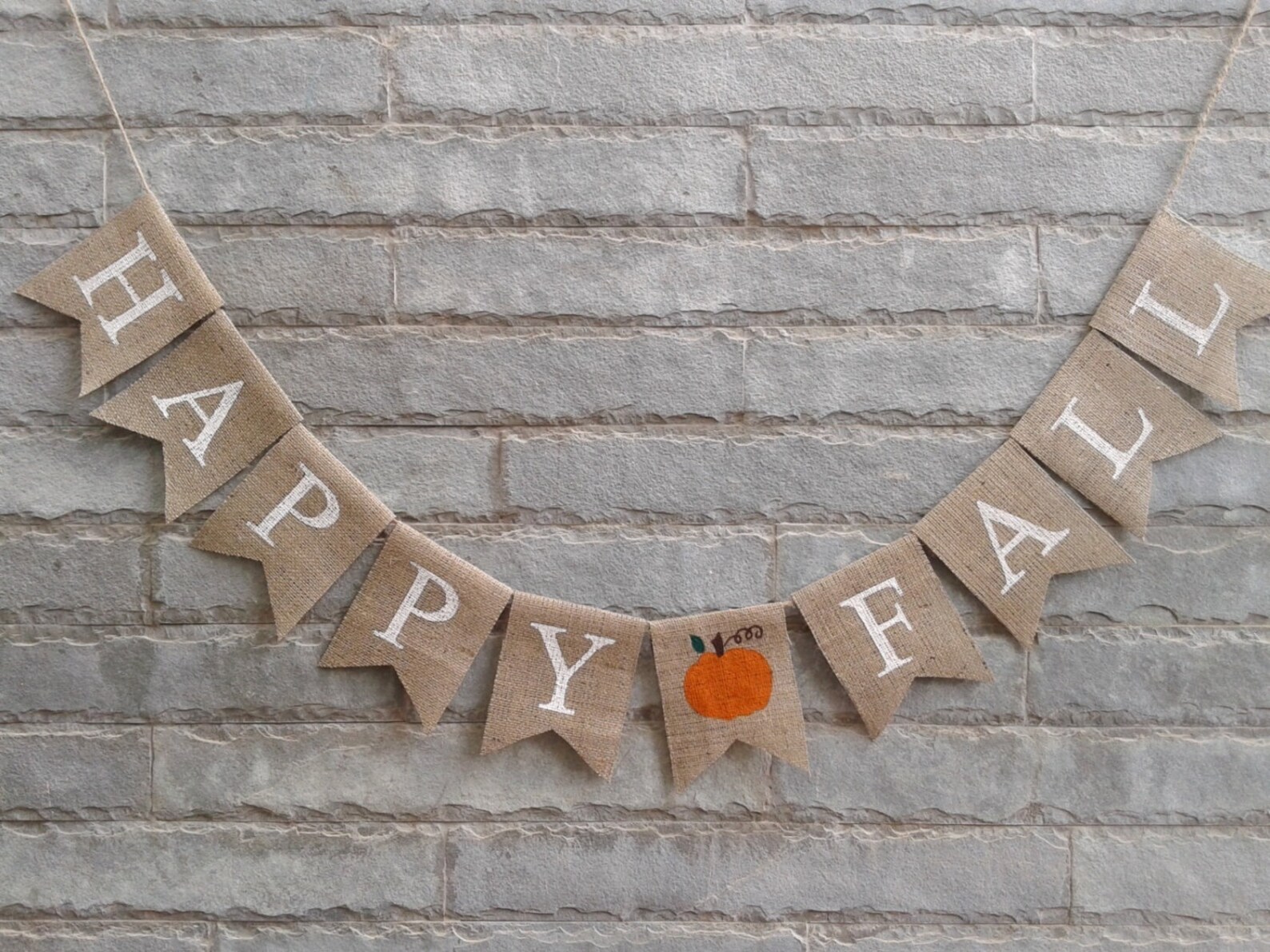 HAPPY FALL Burlap Banner Fall Banner Fall Decor - Etsy