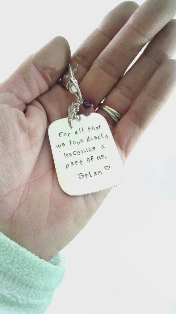 Memorial Keychain Keepsake Gift for Loss of Loved One Helen | Etsy