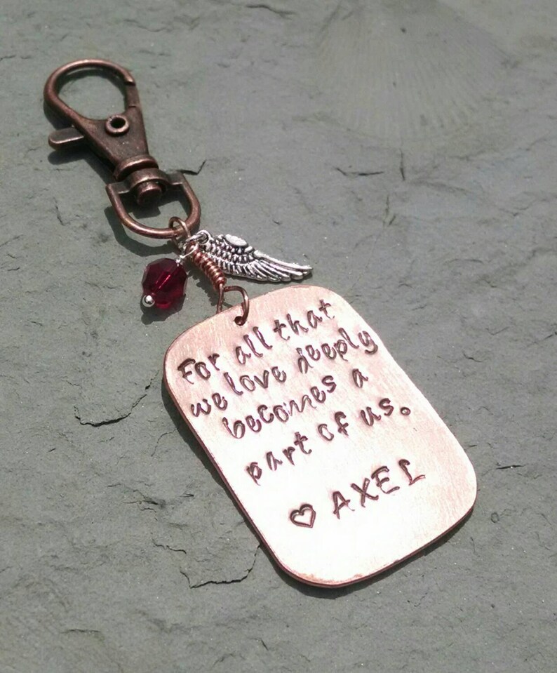 Memorial Keychain Keepsake Gift for Loss of Loved One Helen | Etsy