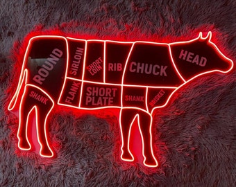 Neon Butcher Sign - Etsy