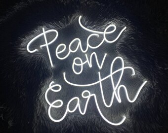 Peace on Earth Neon - Etsy