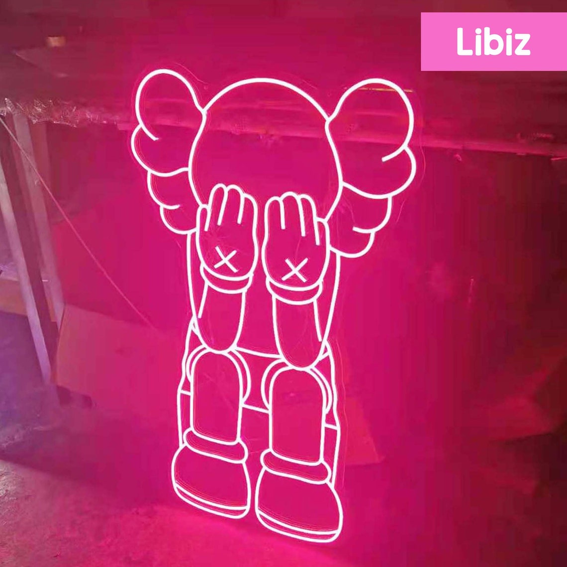 Kaws Crying Neon Sign Kaws Neon Sign Kaws Neon Signs Kaws | Etsy