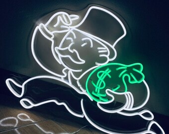 Monopoly Man Neon - Etsy