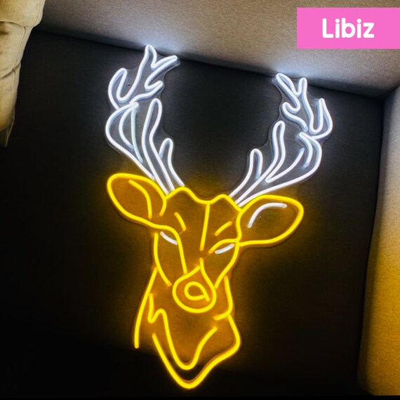 Wall Hangings Signs Home & Living Deer LED Neon Sign etna.com.pe