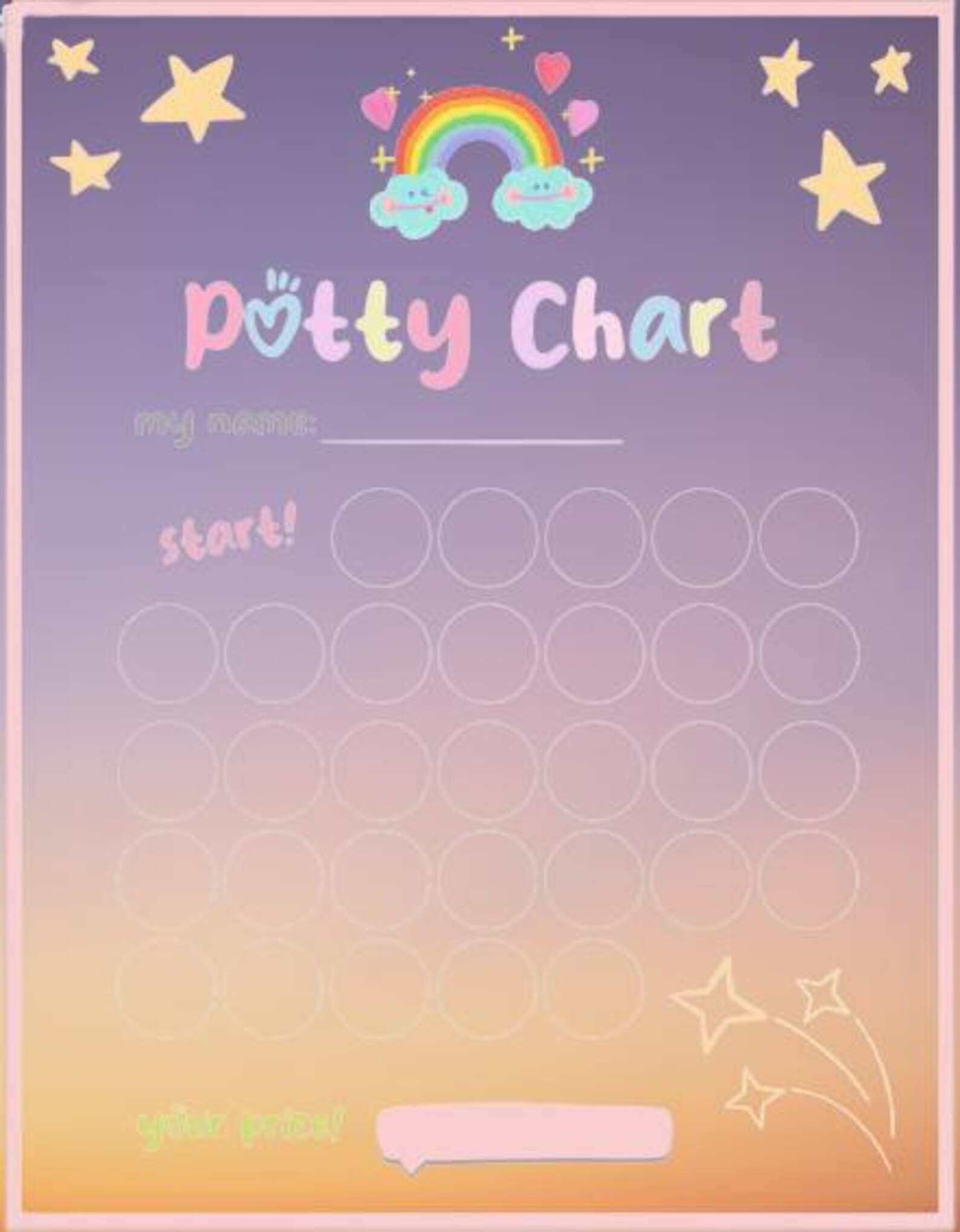 Potty Reward Chart Bundle, Potty Training, Potty Training Rewards ...