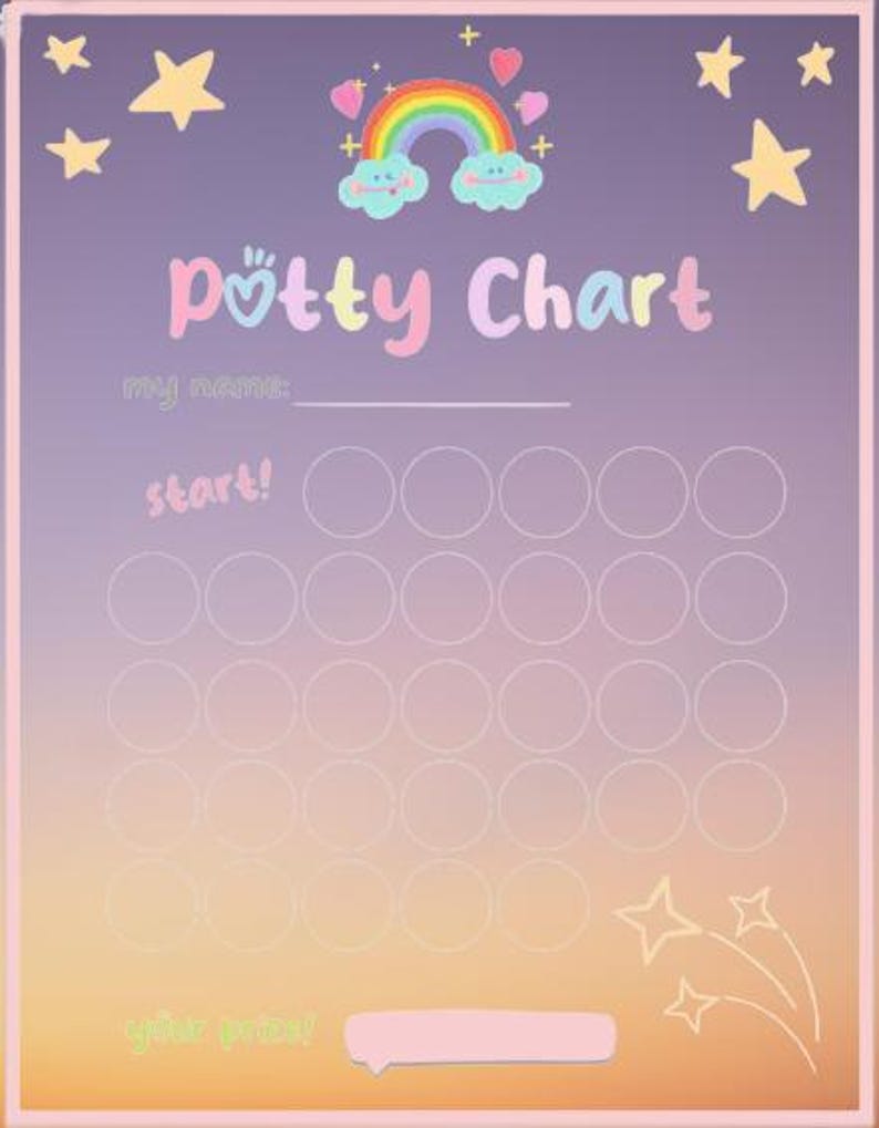 Potty Reward Chart Bundle, Potty Training, Potty Training Rewards ...