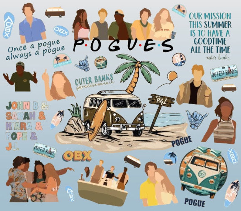 Pogue Life Seamless File, OBX PNG, Woogity, Outer Banks Tumbler Wrap ...