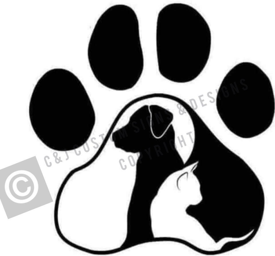 Dog Paw Cat Paw Dog and Cat Animal Paw Print Clipart Animal Svg, Png ...
