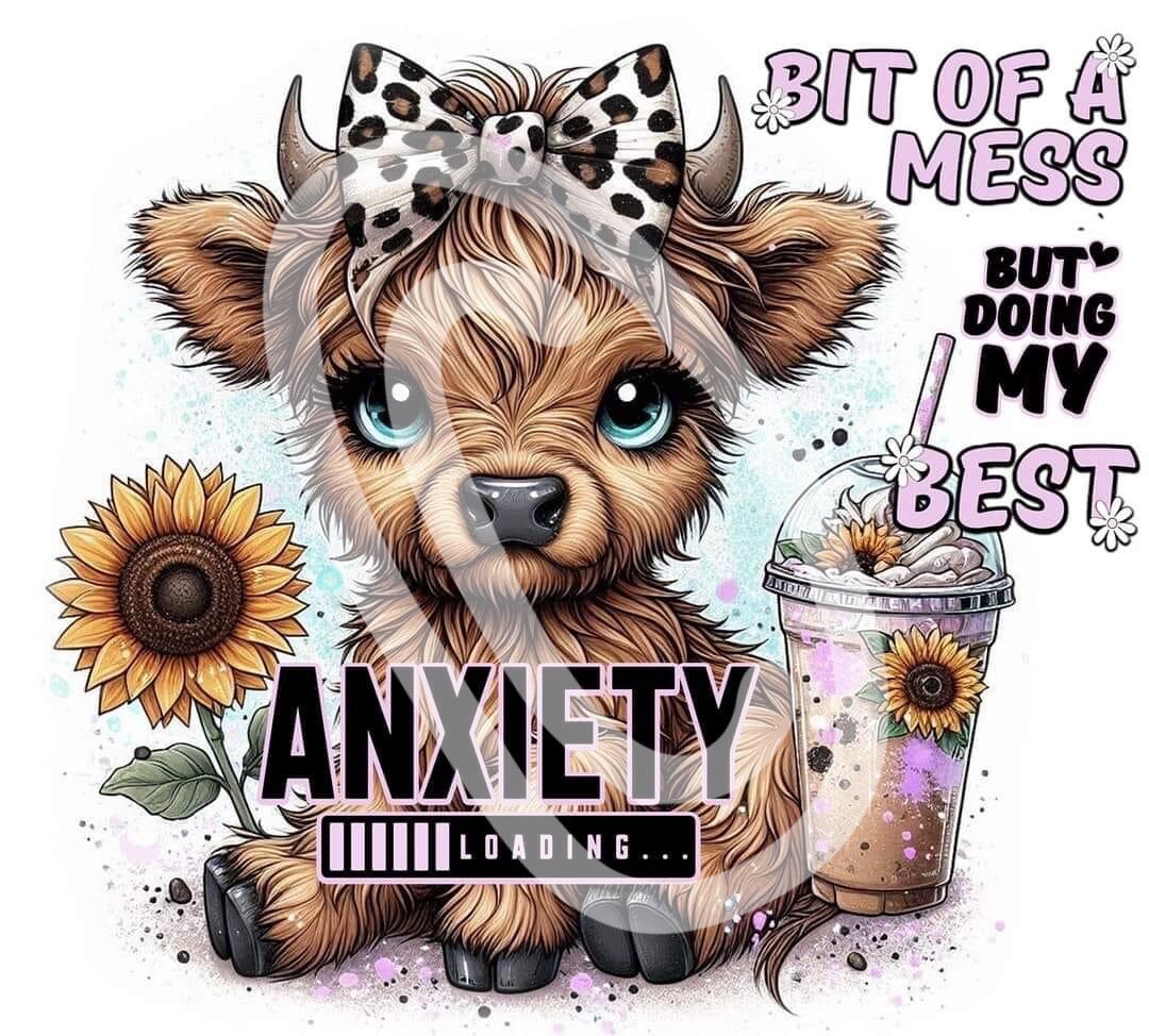 Bit of a Mess but Doing My Best Anxiety | Western Design | Cute ...