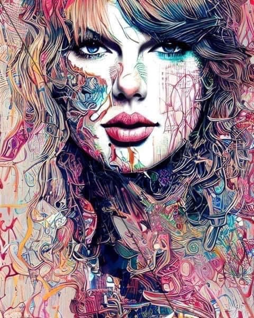 Taylor Swift Watercolor PNG, Swiftie, Eras Tour, Collage, Sublimation ...