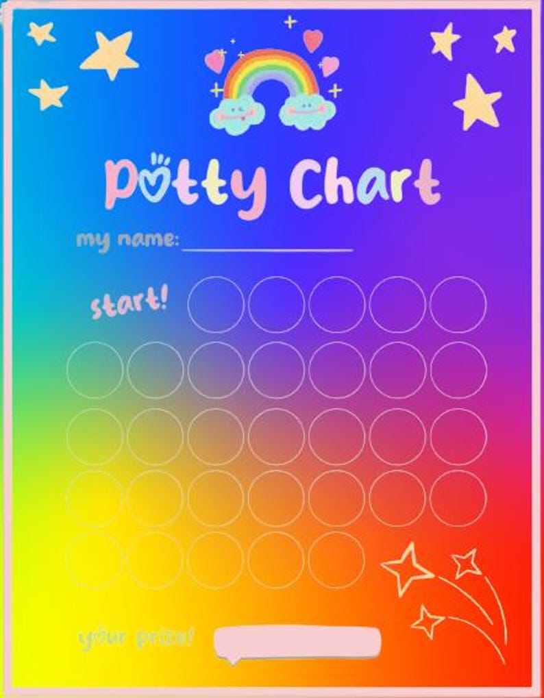 Potty Reward Chart Bundle, Potty Training, Potty Training Rewards ...