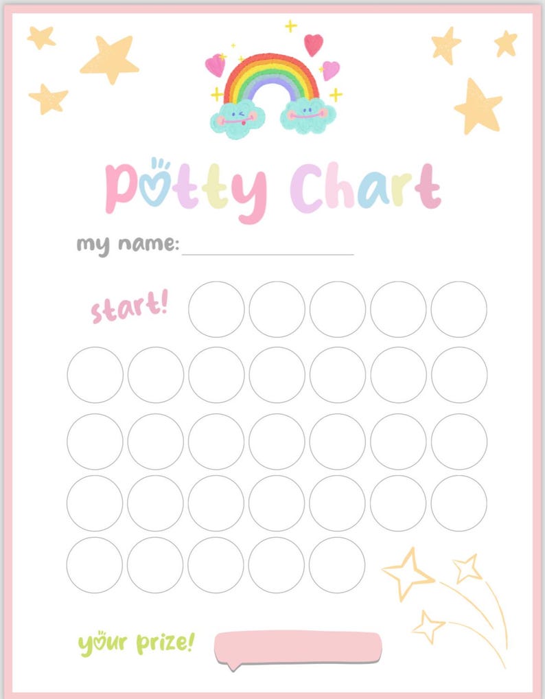 Potty Reward Chart Bundle, Potty Training, Potty Training Rewards ...