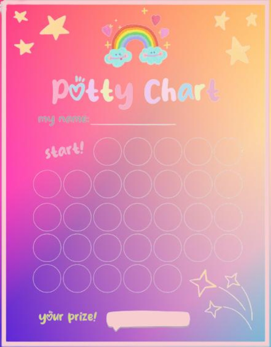 Potty Reward Chart Bundle, Potty Training, Potty Training Rewards ...