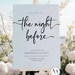 Welcome to the Night Before Sign | Wedding Rehearsal Welcome Sign ...