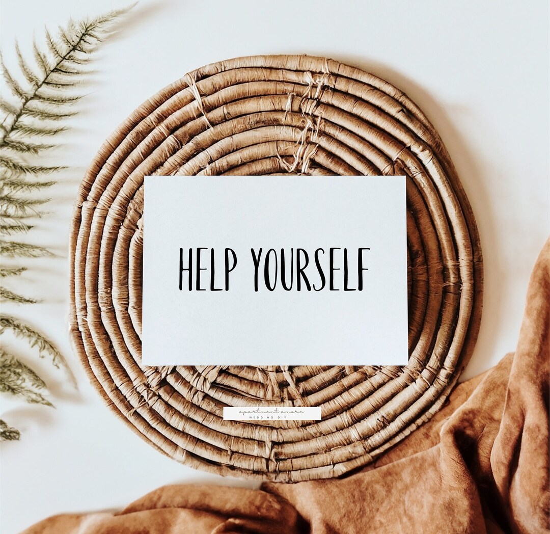 Wedding Bar Help Yourself Sign Help Yourself Sign Help Yourself ...