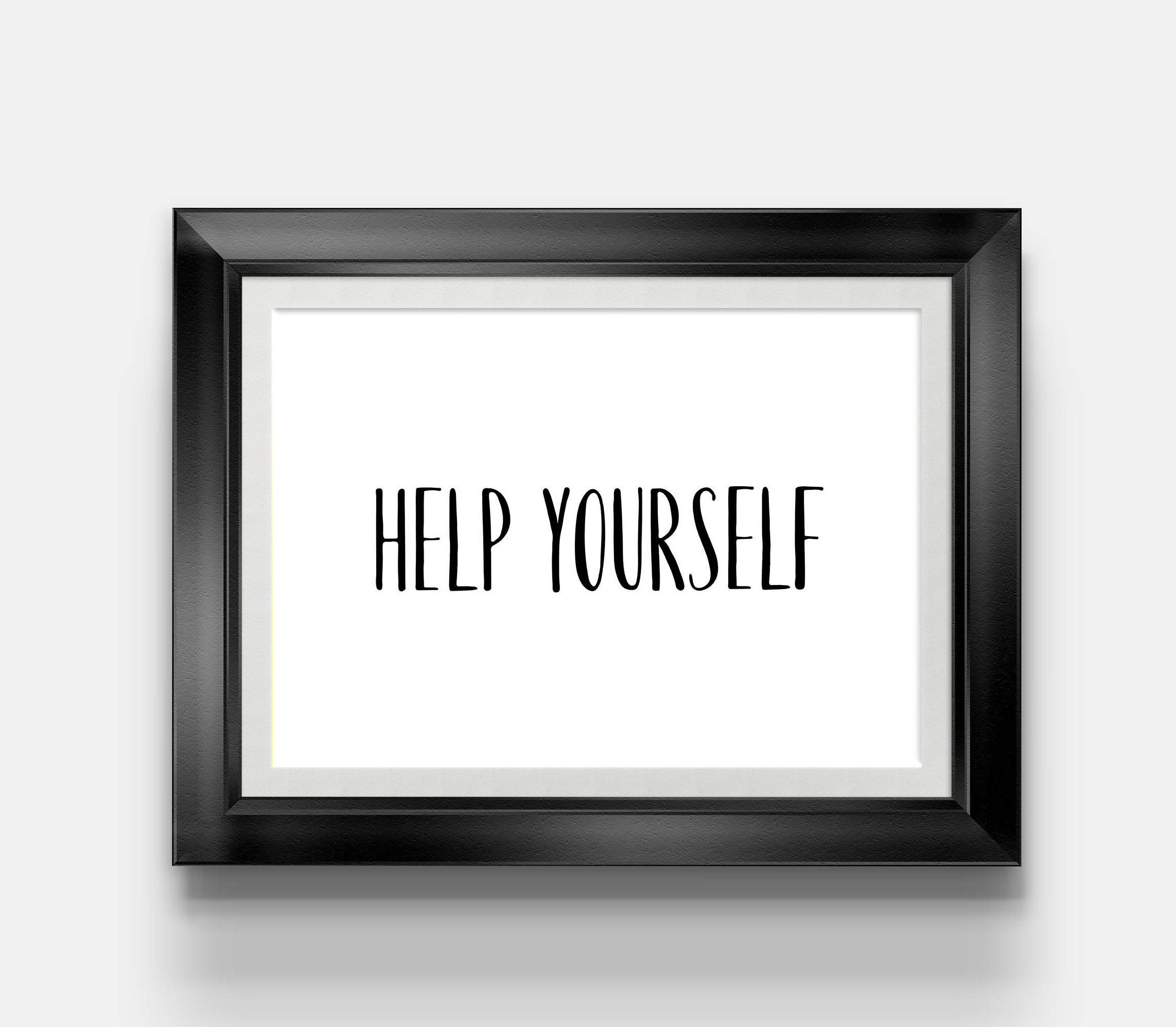 Help Yourself Sign, Help Yourself Printable, Bed and Breakfast Sign ...