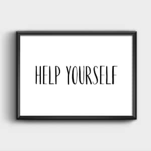 Help Yourself Sign, Help Yourself Printable, Bed and Breakfast Sign ...