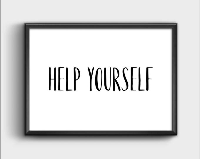 Help Yourself Sign, Help Yourself Printable, Bed and Breakfast Sign ...