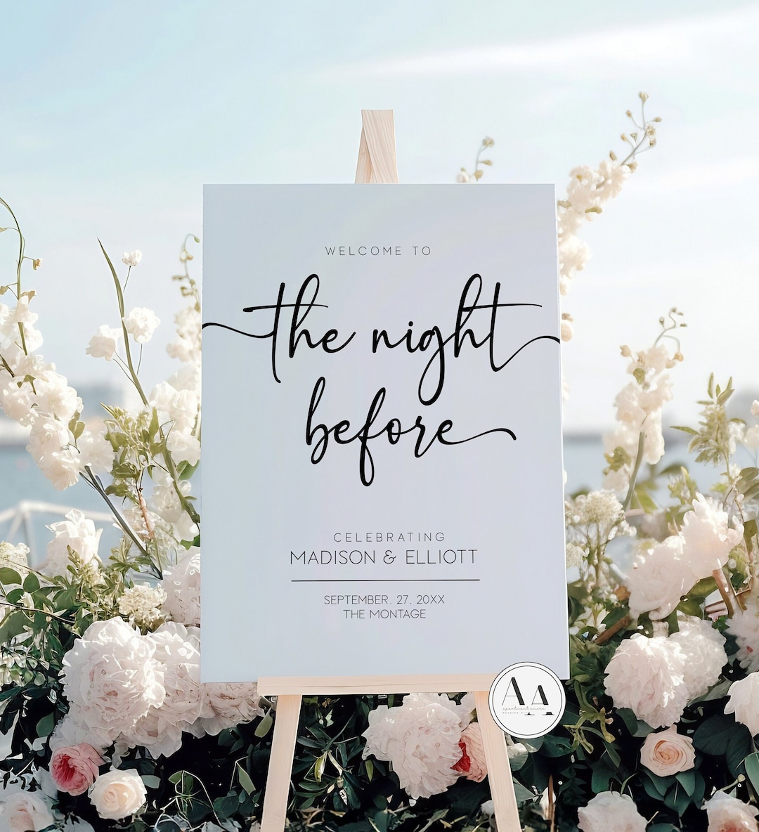 Welcome to the Night Before Sign | Wedding Rehearsal Welcome Sign ...