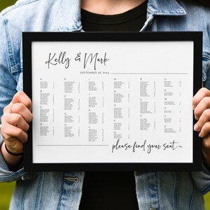 Modern Small Seating Chart, Event Seating Sign, Small Wedding Seating ...