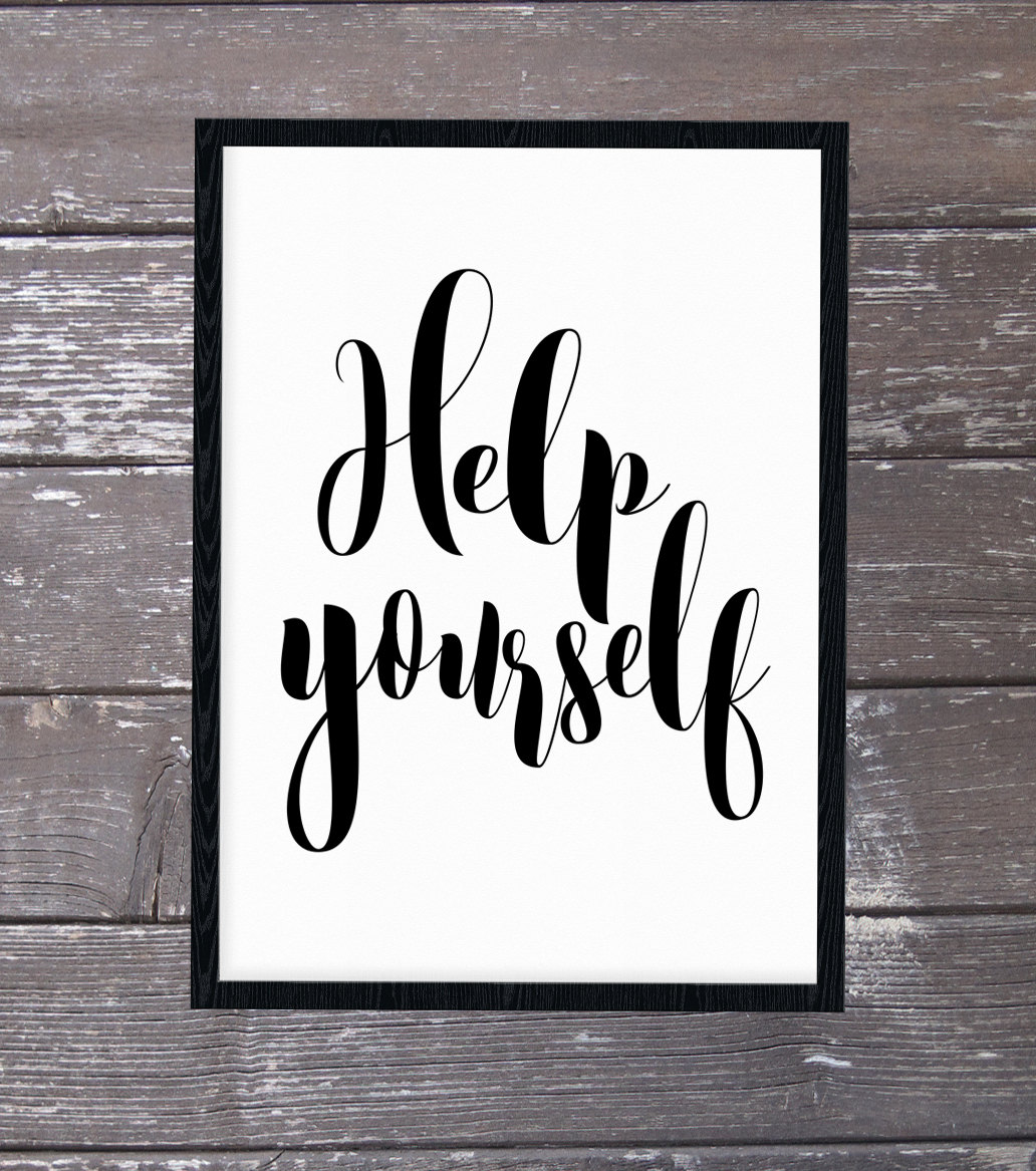 Help Yourself Print, Instant Download, Help Yourself Coffee Bar, Help ...