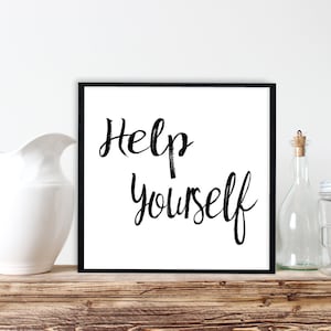 Help Yourself Printable, Help Yourself Bed and Breakfast, Coffee Bar ...
