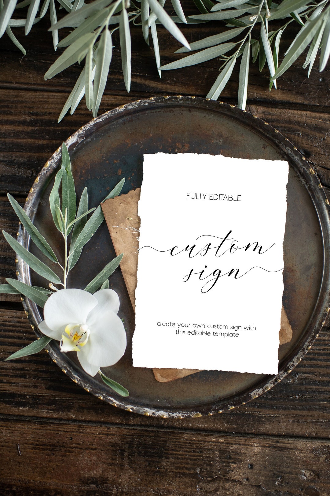 Custom Sign Template, Modern Wedding Sign Printable, Digital Download ...