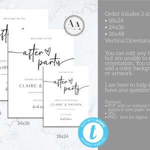 Welcome to the After Party Sign | Wedding Reception Welcome Sign ...