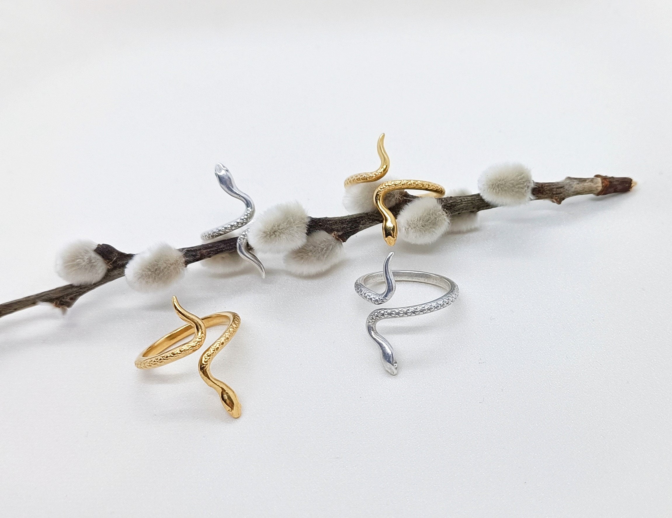 Adjustable Snakes Ring Open Snake Ring Tin Rings Gold Snake - Etsy