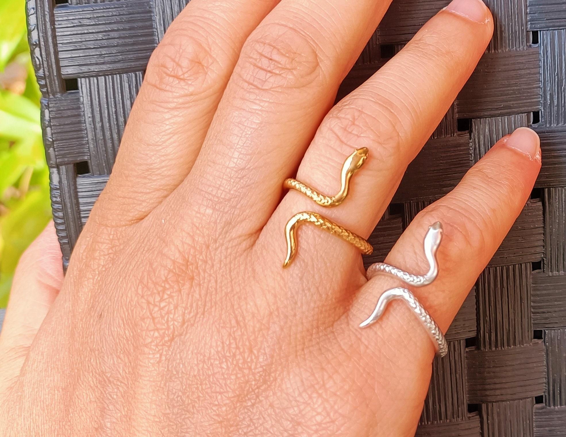 Adjustable Snakes Ring Open Snake Ring Tin Rings Gold Snake - Etsy